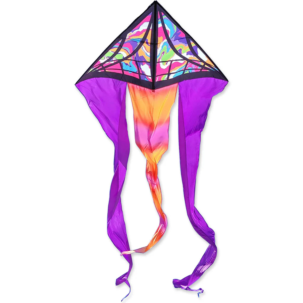 Six And A Half Foot Flo Tail Delta Kite Marble| Great Canadian Kite Company