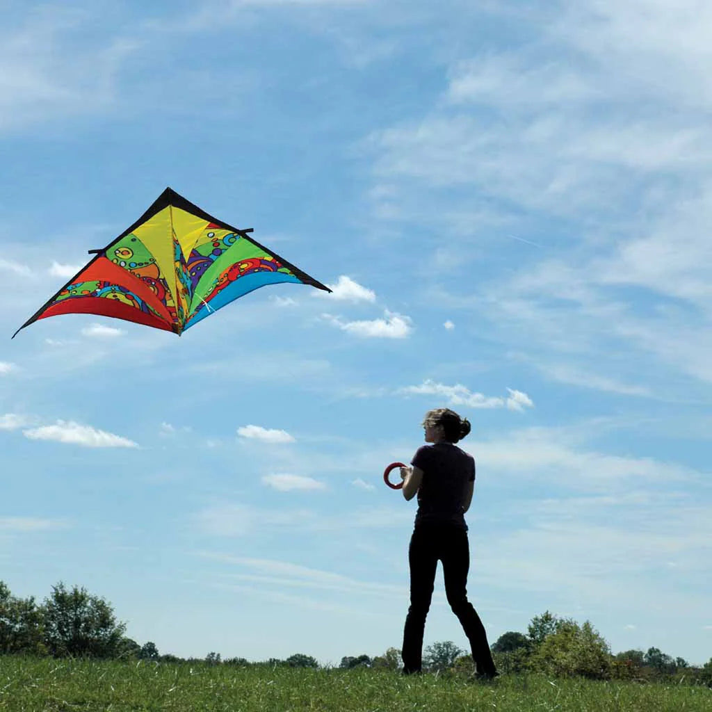 9 Foot Delta Kite Rainbow Orbit Premier Kite| Great Canadian Kite Company